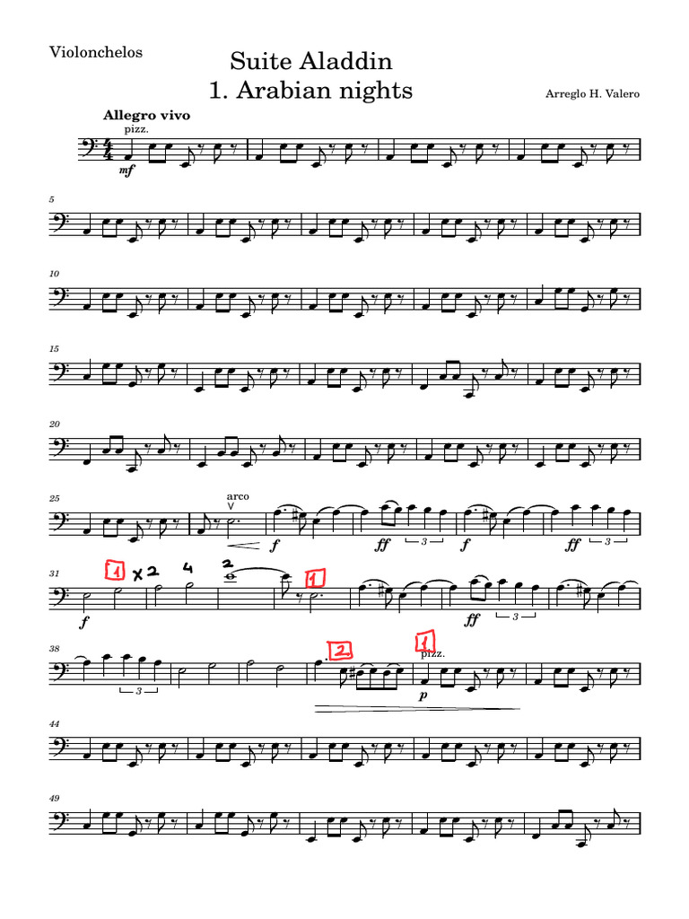 Violonchelo Suite Aladdin | PDF | Music Theory | Poetics
