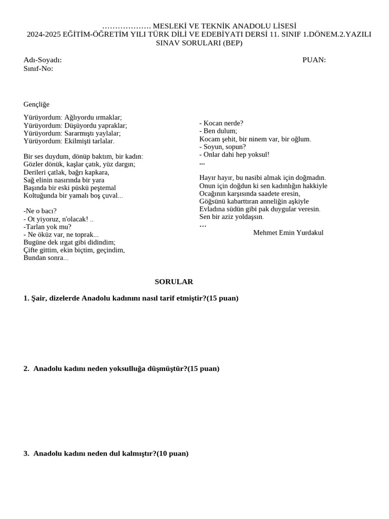 Bep 11.sinif | PDF