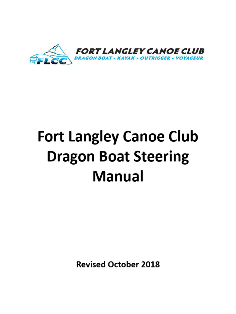 FLCC Dragon Boat Steering Manual | PDF | Canoe | Boats