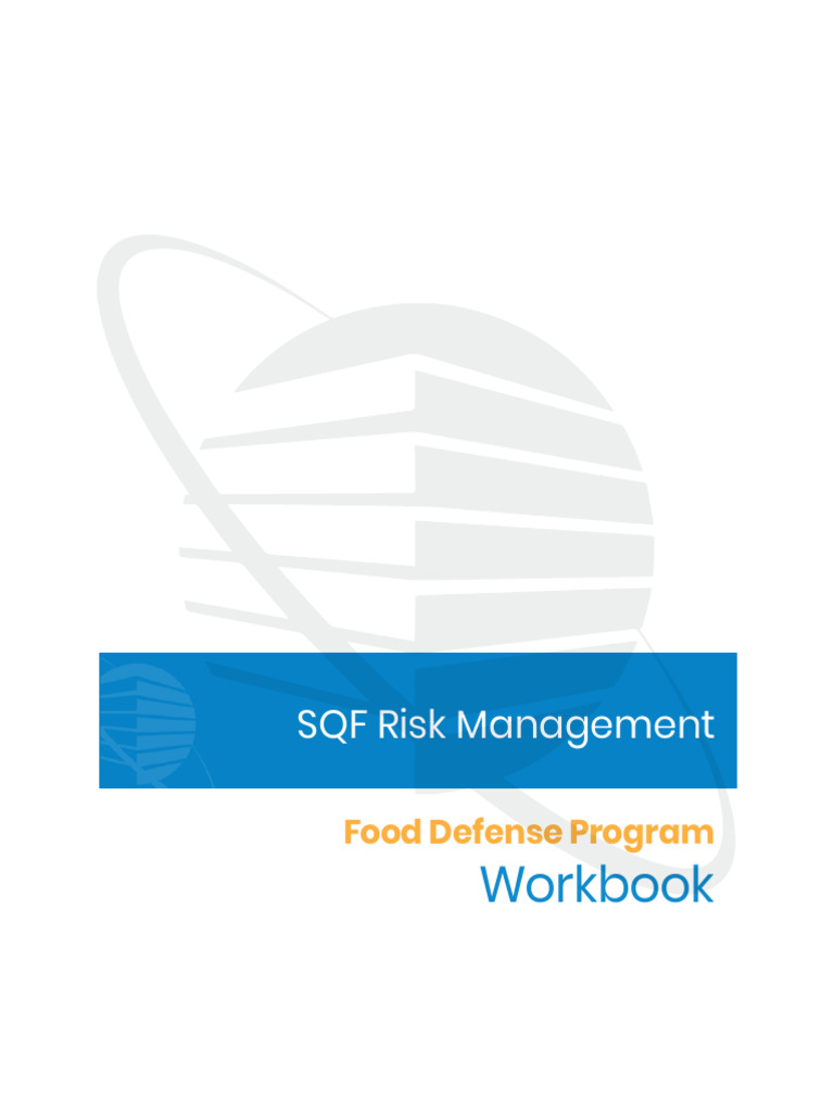 SQF Risk Management_Food Defense Program Workbook | PDF