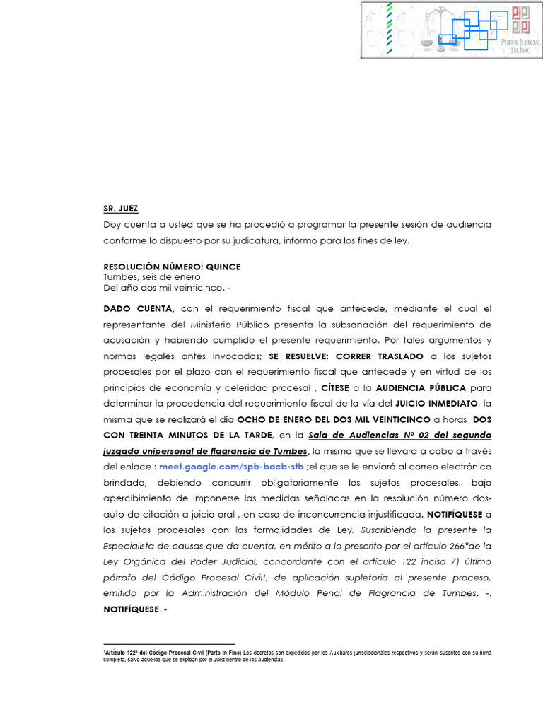 Exp. 00760-2023-53-2601-JR-PE-04 - Resolución - 00930-2025 | PDF | Ley procesal | Fiscal