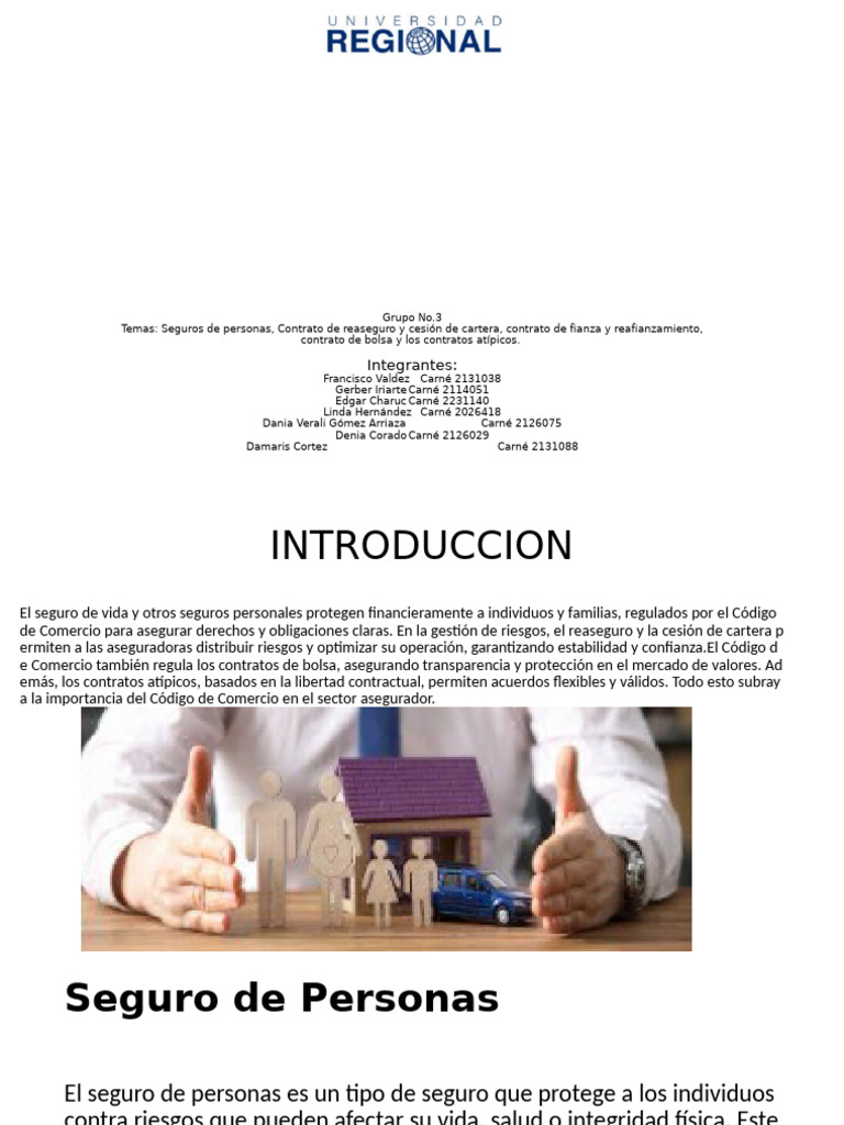 Diapositivas Derecho Mercantil III Fase | PDF | Seguro | Reaseguro