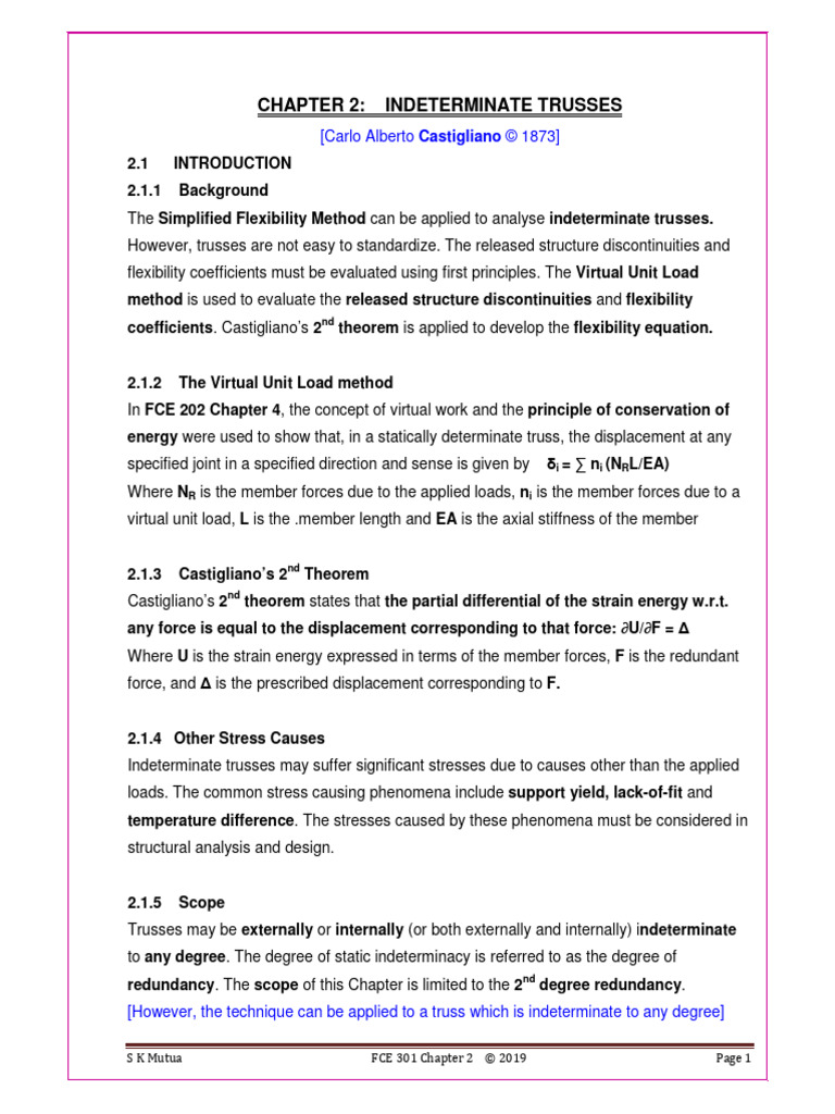 Simplified Flexibility Method of Structure Analysis | PDF | Stress ...
