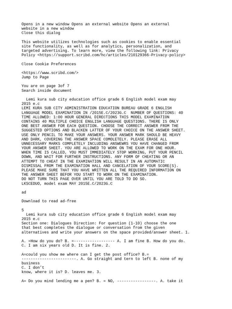 ENGLISH Gr6 Model 3 _ PDF _ First Aid _ Medicine | PDF | First Aid | Scribd