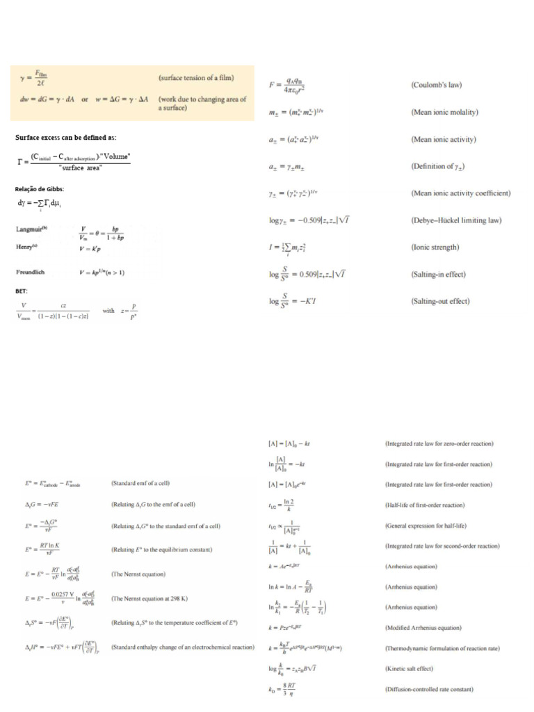 Formulário 2ª Freq | PDF