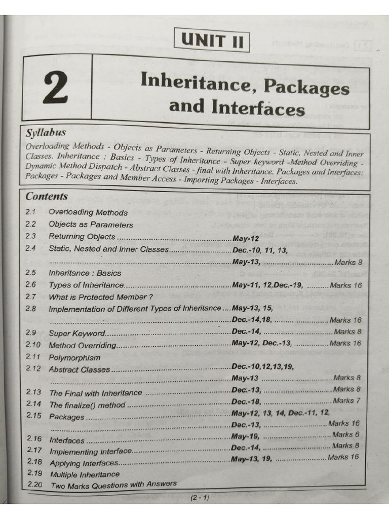 OOPS UNIT-2 | PDF