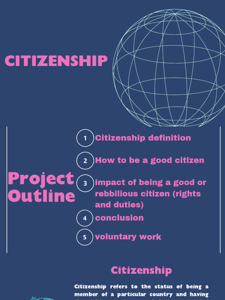 Introduction To Digital Citizenship Education Presentation in Navy Pink ...