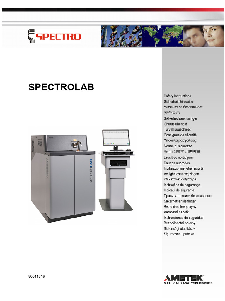 80011316 Safety Instructions SPECTROLAB-LAS01 | PDF | Toxicity | Safety