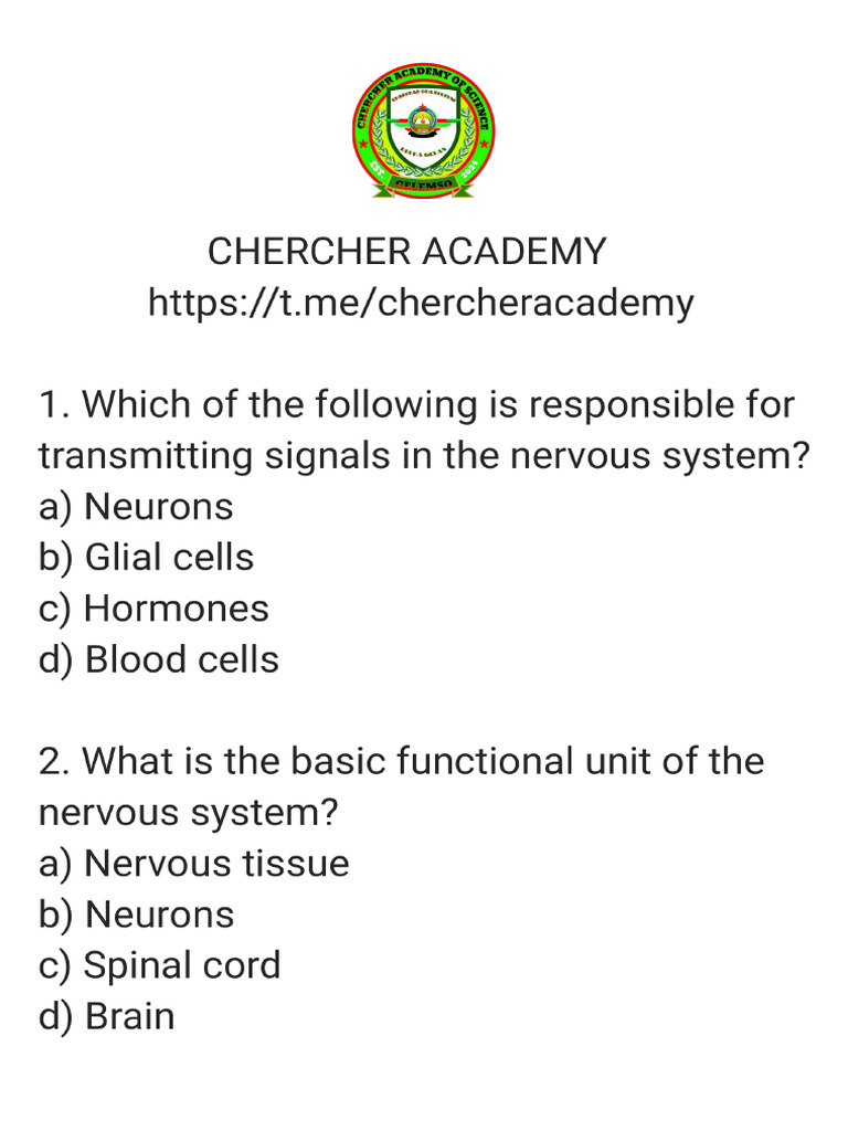 Biology G-12 Second Round Unit 5 100 Questions and Answers-1 | PDF