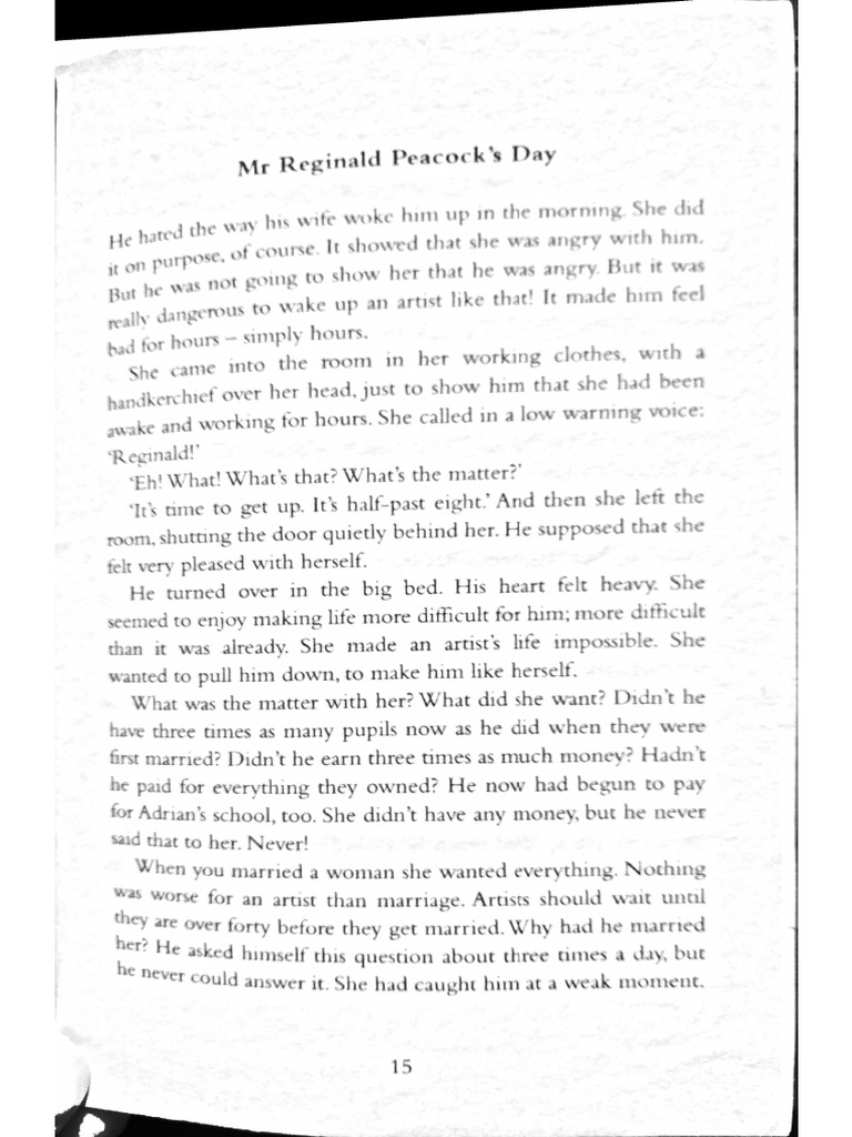 MR Reginald Peacock-S Day | PDF