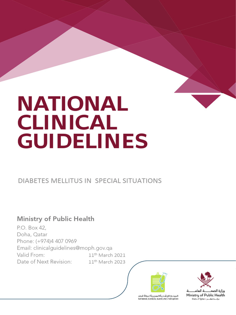 MOPH Guideline - DM in Special Situations v2 FINAL | PDF | Diabetes ...