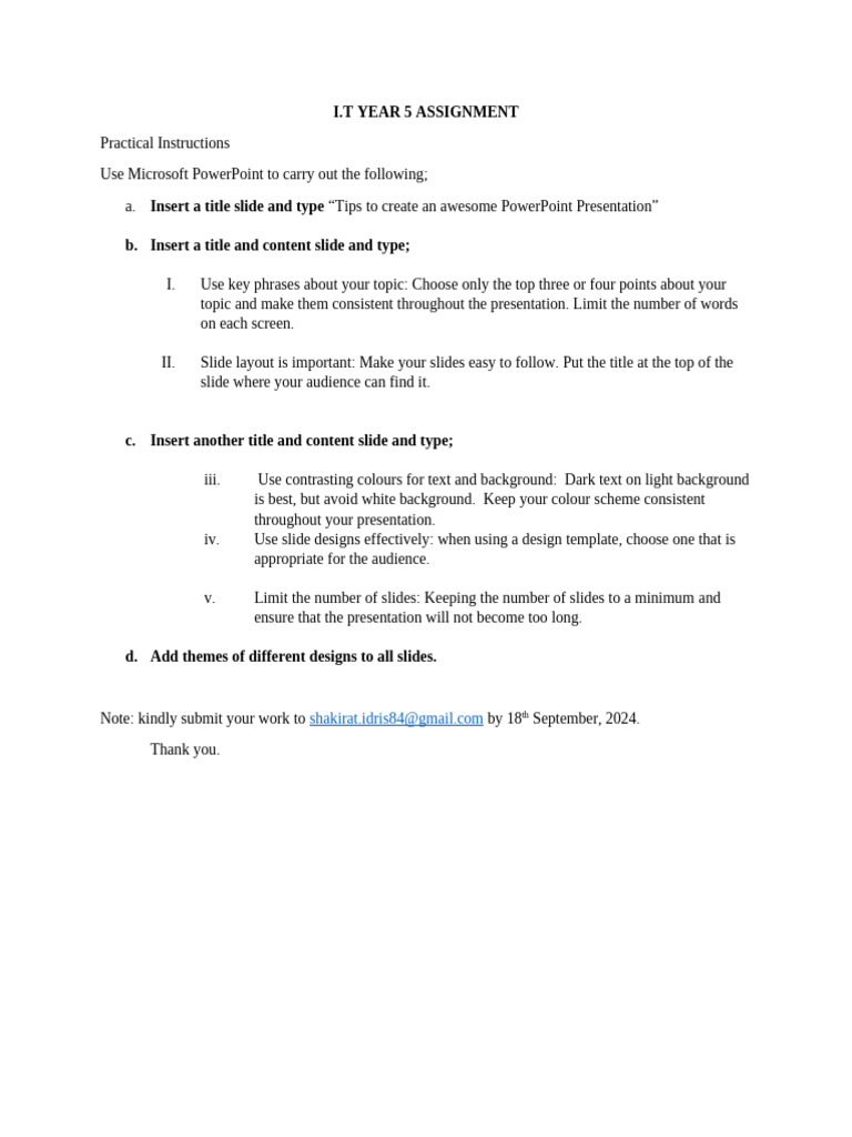 Information Technology Assignment | PDF