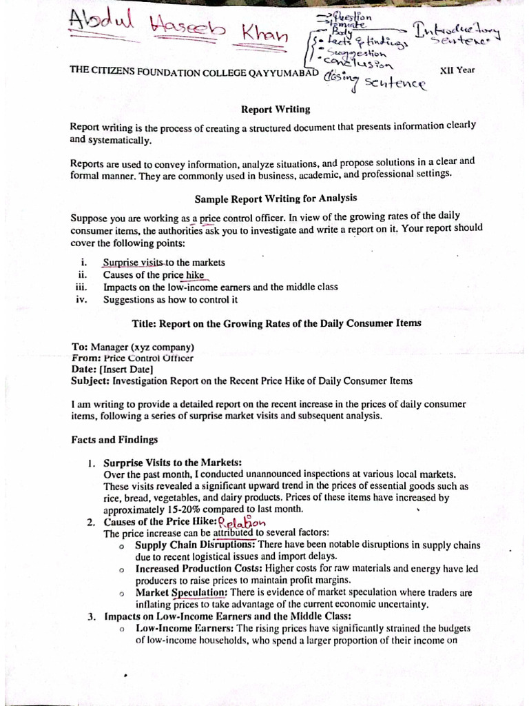 Report Writing | PDF