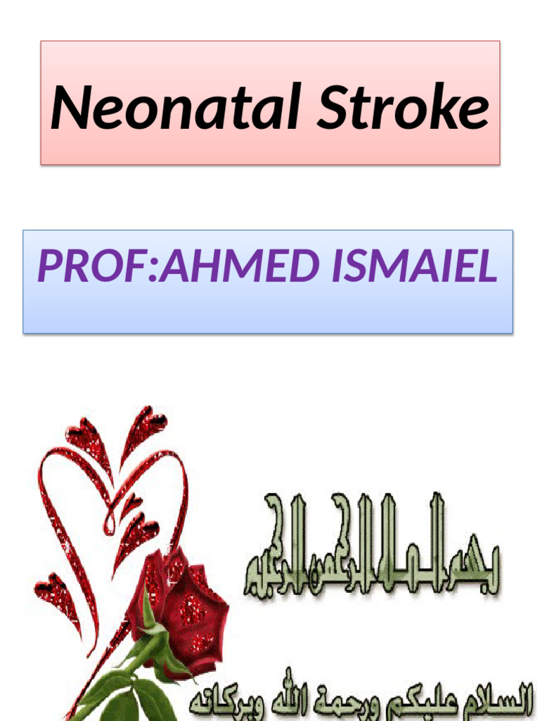 Neonatal Stroke | PDF | Stroke | Thrombosis