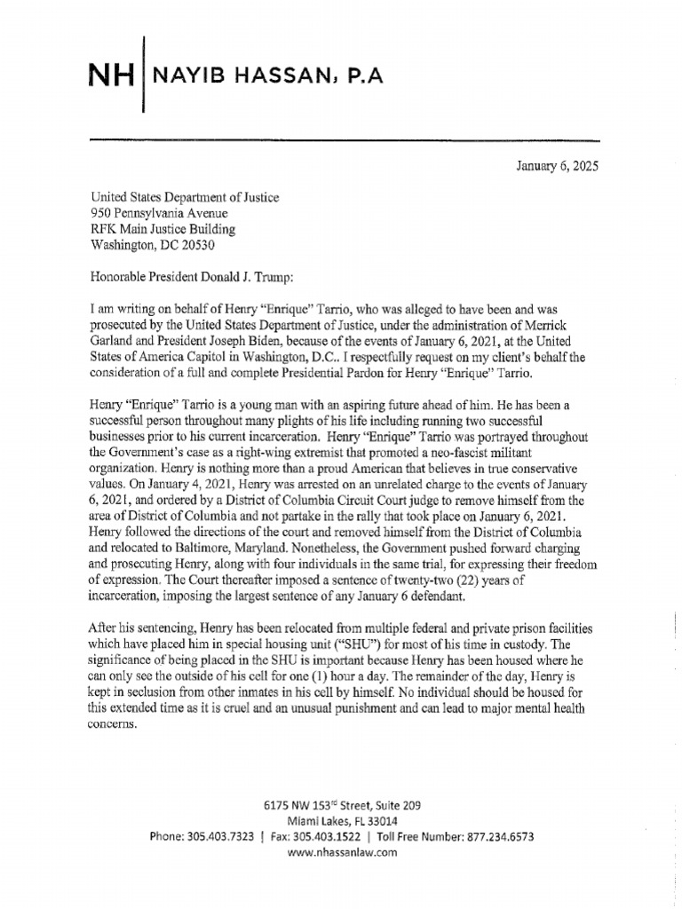 Presidential Pardon Letter | PDF