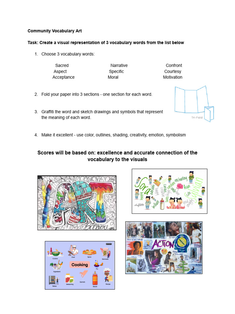 Community Vocabulary Art | PDF