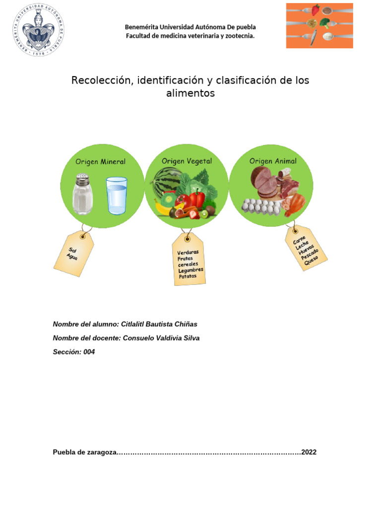 Muestreo y Análisis de Alimentos | PDF | Alimentos | Muestreo (Estadísticas)