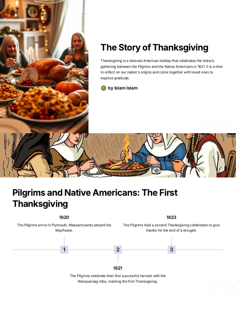 The Story of Thanksgiving | PDF | Thanksgiving | Thanksgiving Dinner