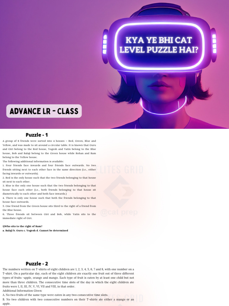 Advance Puzzles + 1 HW | PDF | Drink
