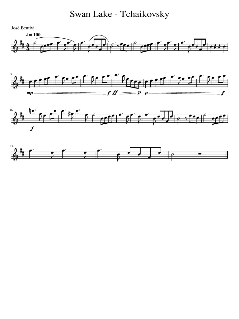Swan Lake - Tchaikovsky | PDF
