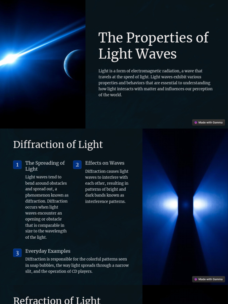 The Properties of Light Waves | PDF | Waves | Light