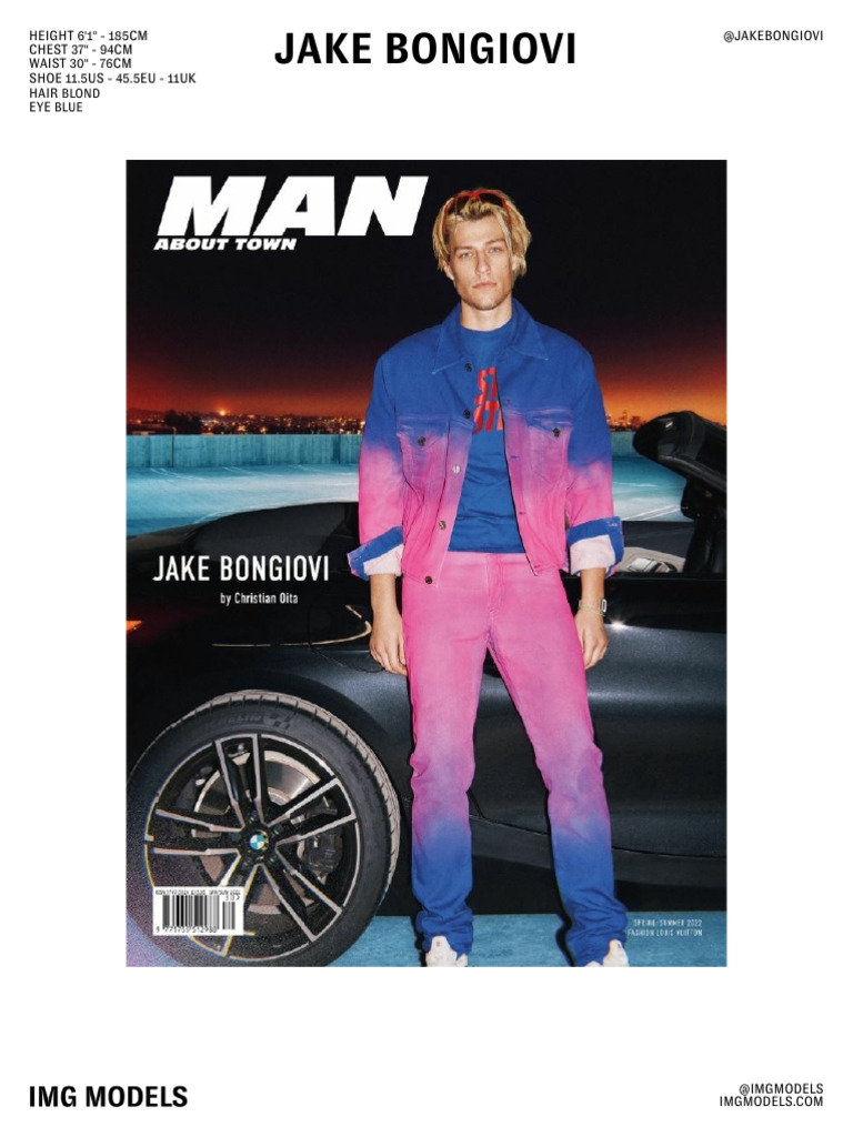 Jake Bongiovi - Man Magazine | PDF | Blond | Integumentary System