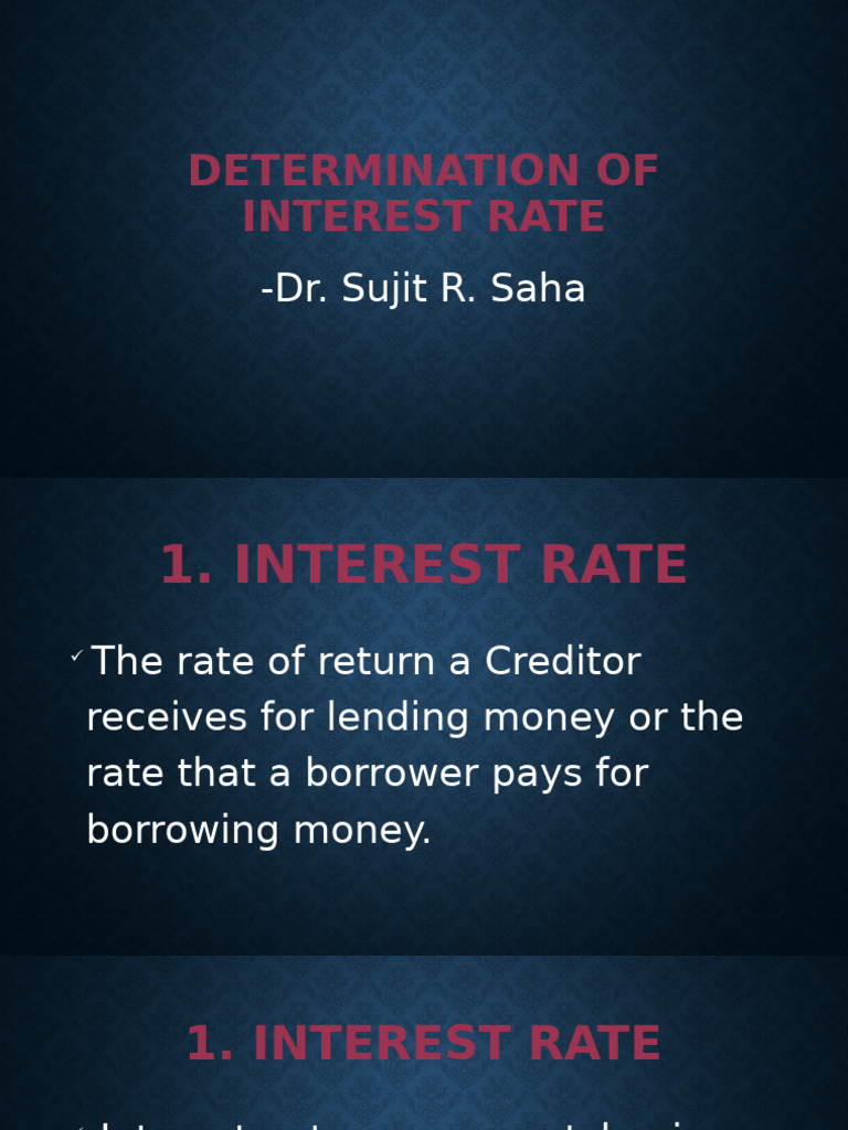 PPT2-Determination of Interest Rate | PDF