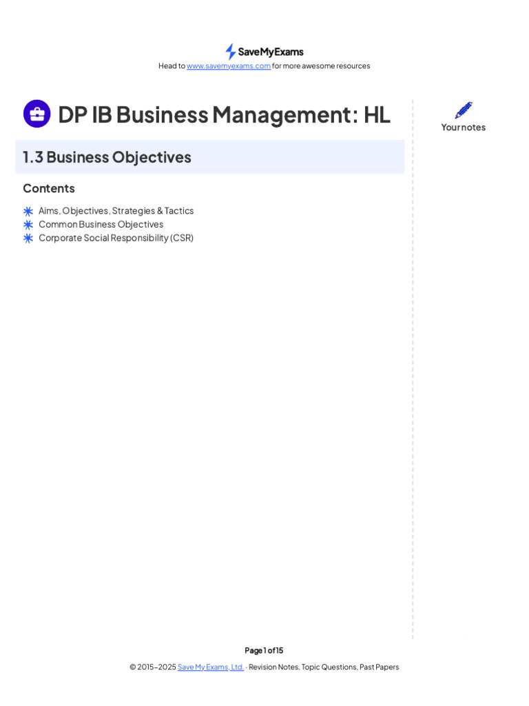 DP IB Business Management: HL | PDF | Corporate Social Responsibility ...