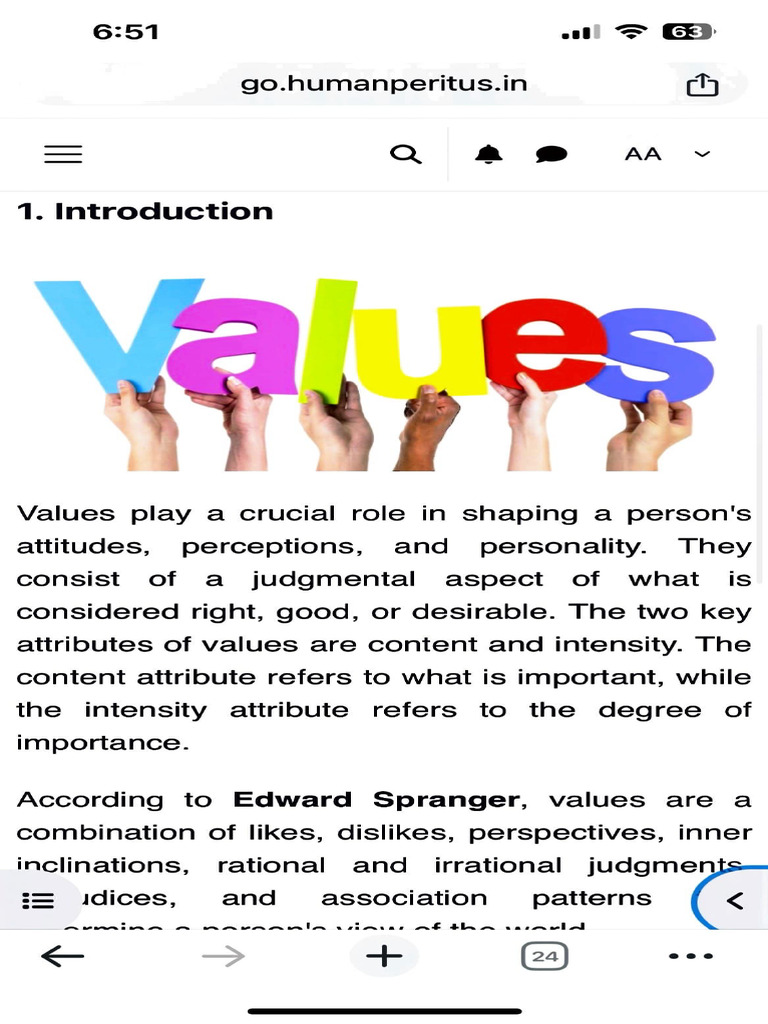 Understanding the Role of Values in Behavior | PDF
