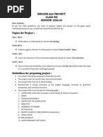 English Project Cover Page Class XII | PDF