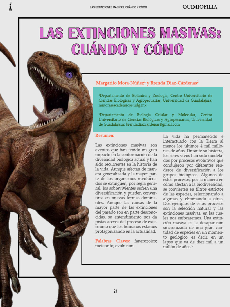Las extinciones masivas cuándo y cómo | PDF | Homo | Humano