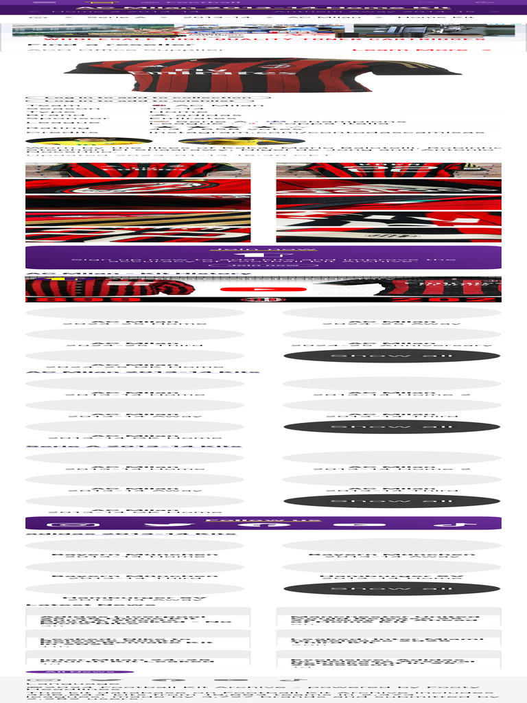 AC Milan 2013-14 Home Kit | PDF | Adidas | Premier League