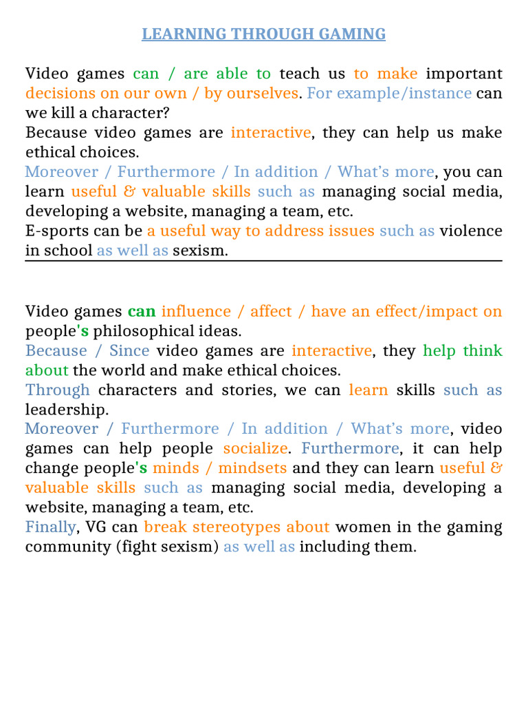 Learning by Gaming Trace Écrite | PDF