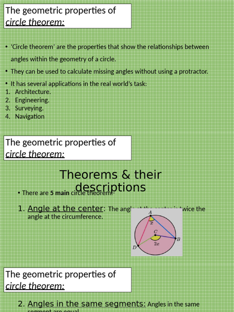 circle theorem | PDF