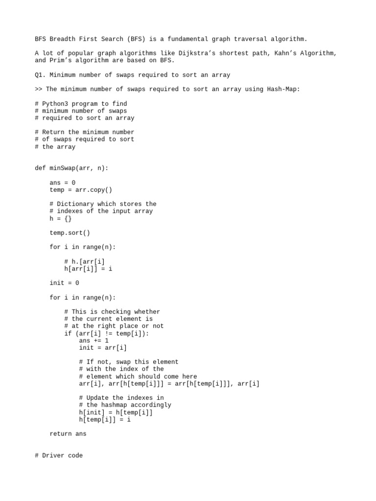 BFS DFS | PDF | Vertex (Graph Theory) | Algorithms BFS DFS | PDF | Vertex (Graph Theory) | Algorithms