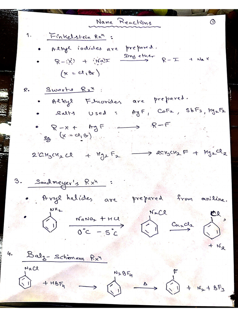 NAME REACTIONS class 12th??_? (1) | PDF