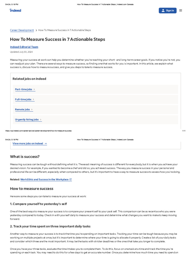 Measure Success: 7 Key Steps | PDF | Performance Indicator | Goal