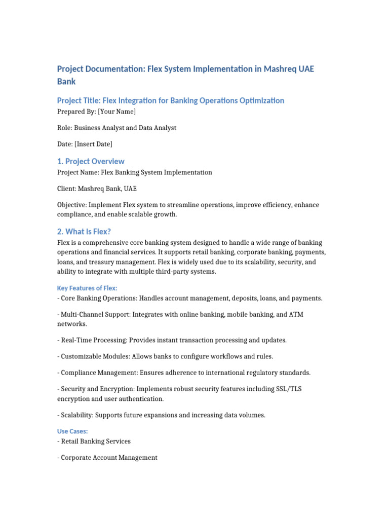 Flex Project Documentation | PDF | Banks | Computer Security