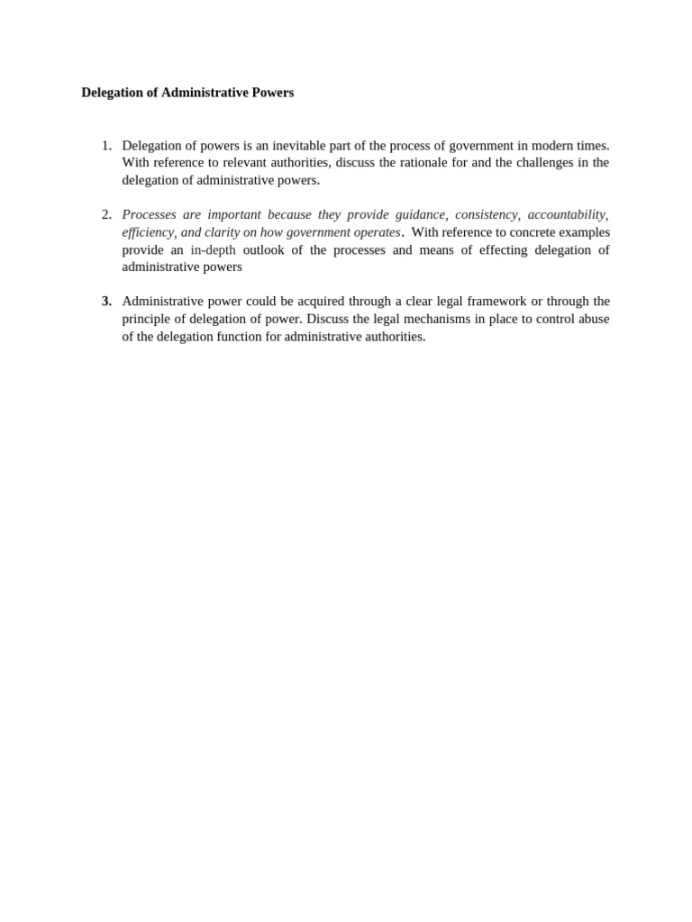 Administrative Power Delegation Guide | PDF