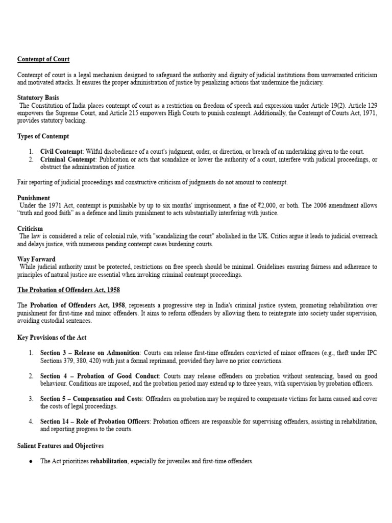 BNSS NOTES | PDF | Juvenile Delinquency | Rehabilitation (Penology)