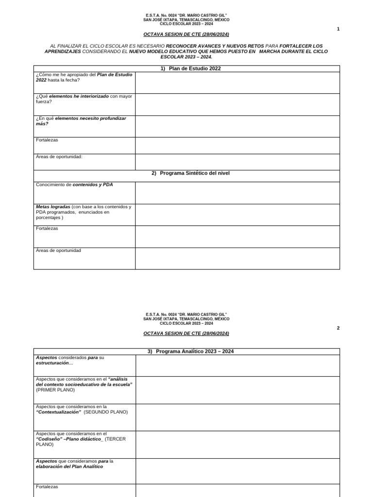 2 Formato Guia Para Reconocer Avances 28062024 (2) | PDF | Evaluación | Aprendizaje