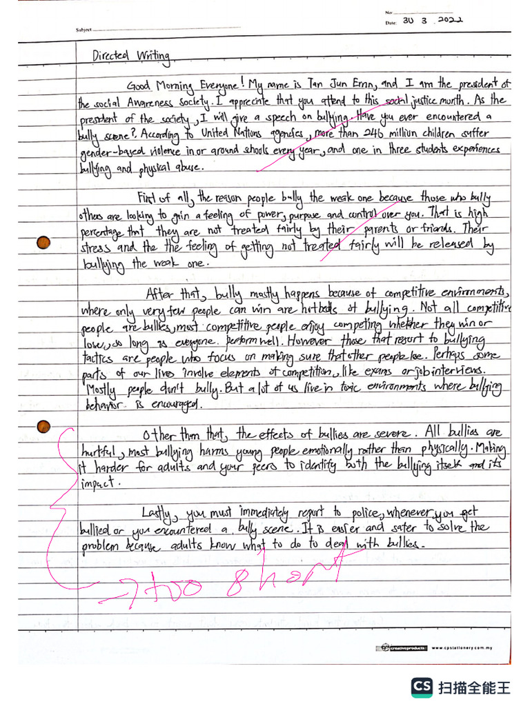 Directed Writing | PDF