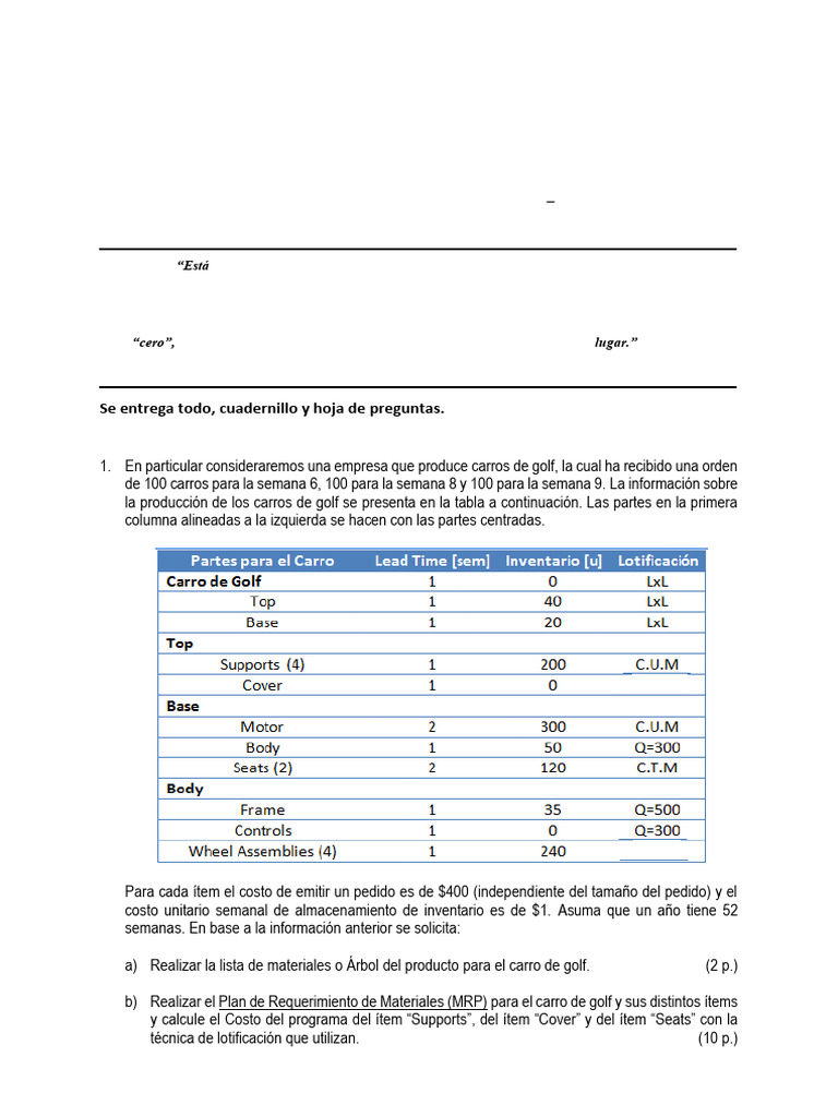 PC #2 - OP2 A 2024 II Solución | PDF
