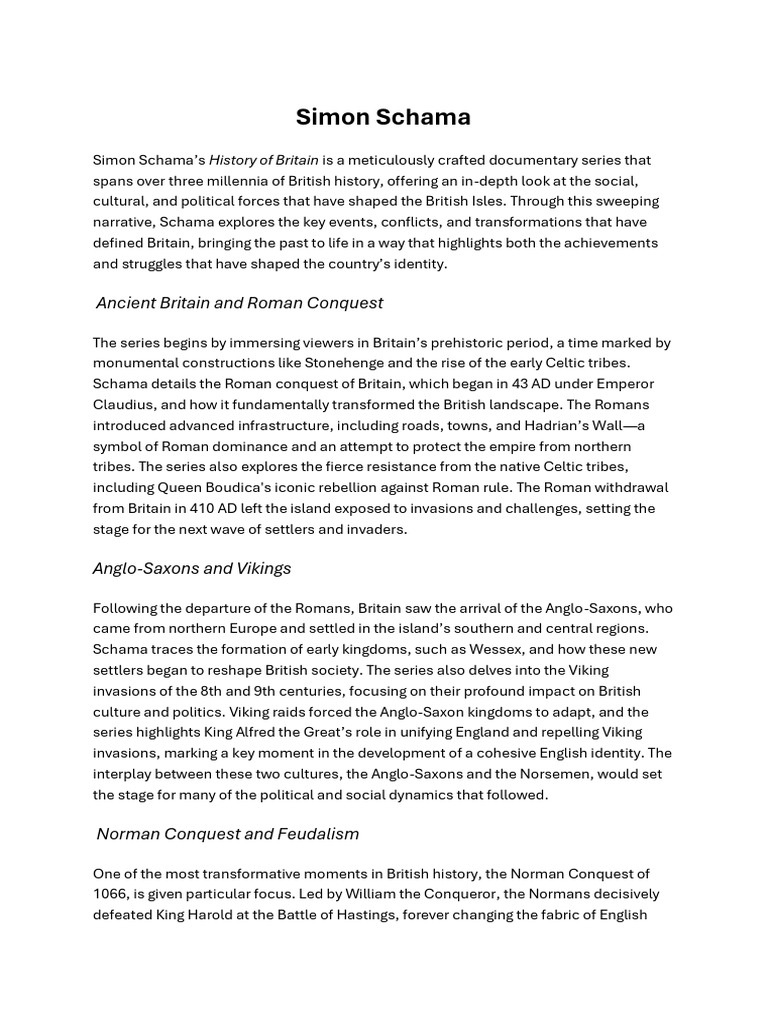 Schama's Comprehensive British History | PDF | English Civil War ...