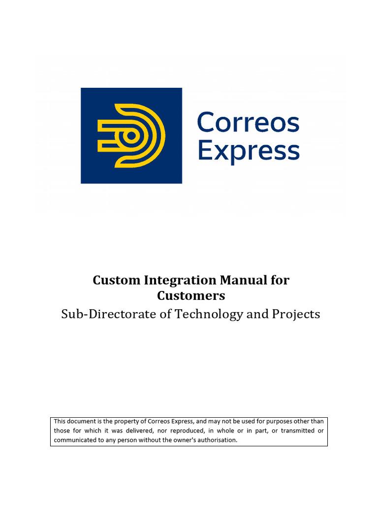 Correos Express Custom Integration Guide | PDF | Web Service | File ...
