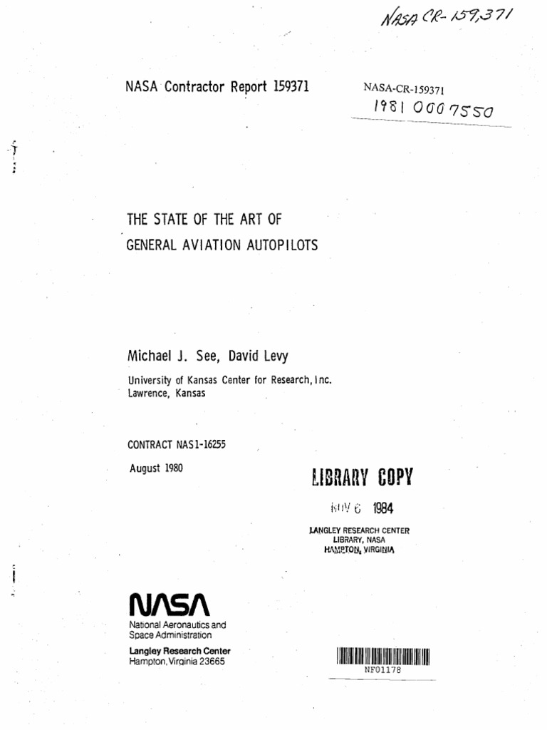 Autopilots Nasa | PDF | Aviation | Aerospace