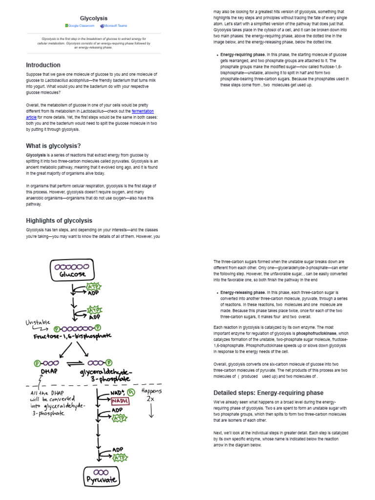 Glycolysis _ Cellular respiration _ Biology (article) _ Khan Academy ...