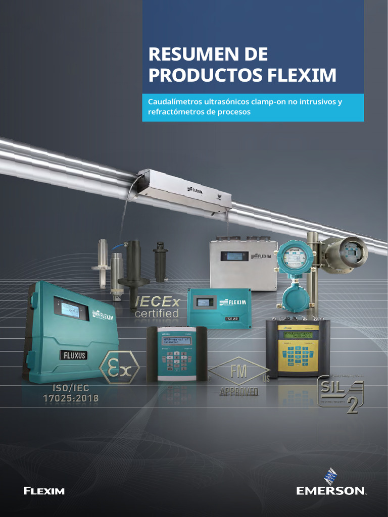Brochure Resumen de Productos Flexim Es 11042696 | PDF | Medición de flujo | Ultrasonido