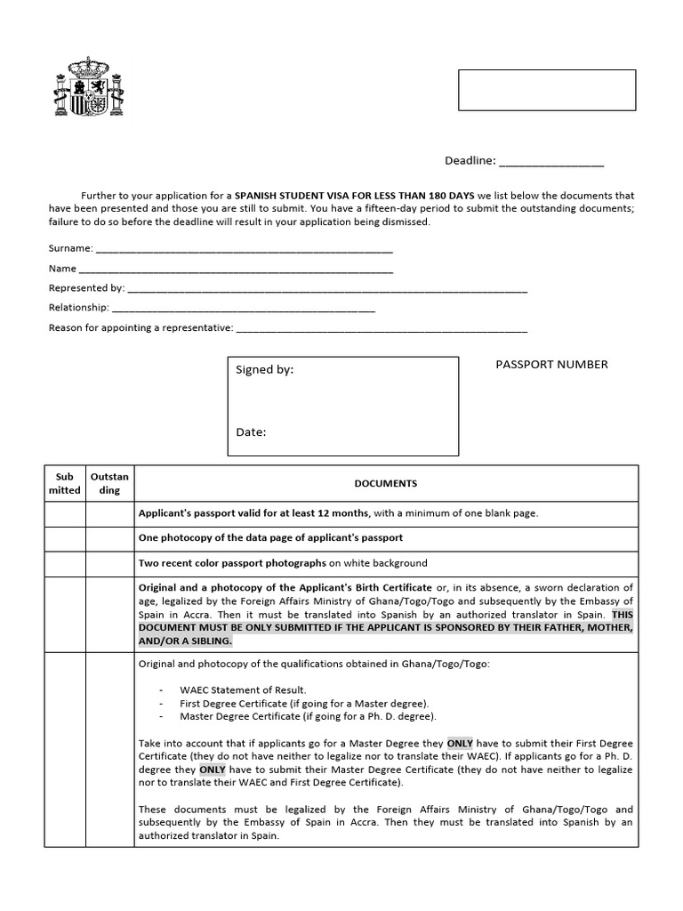 checklist-ssu | PDF | Travel Visa