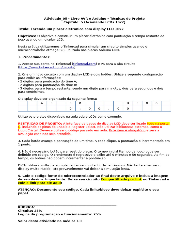 Atividade 05 2024 | PDF